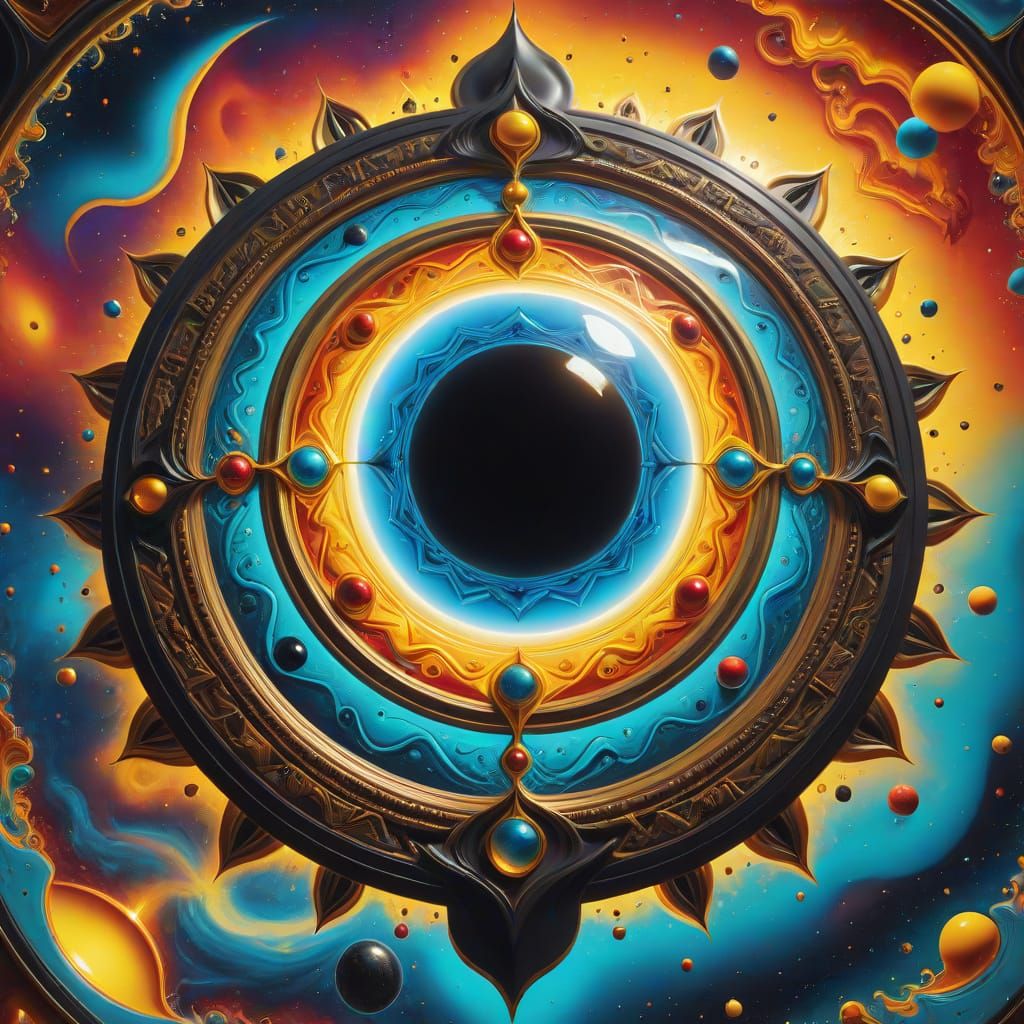 Galactic Eye - Surreal Black Hole Absorbs Mirror Universe