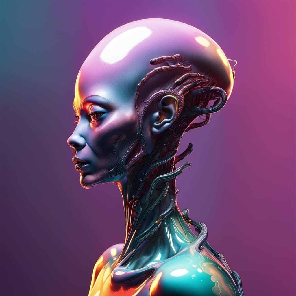 Cyborg alien : r/nightcafe