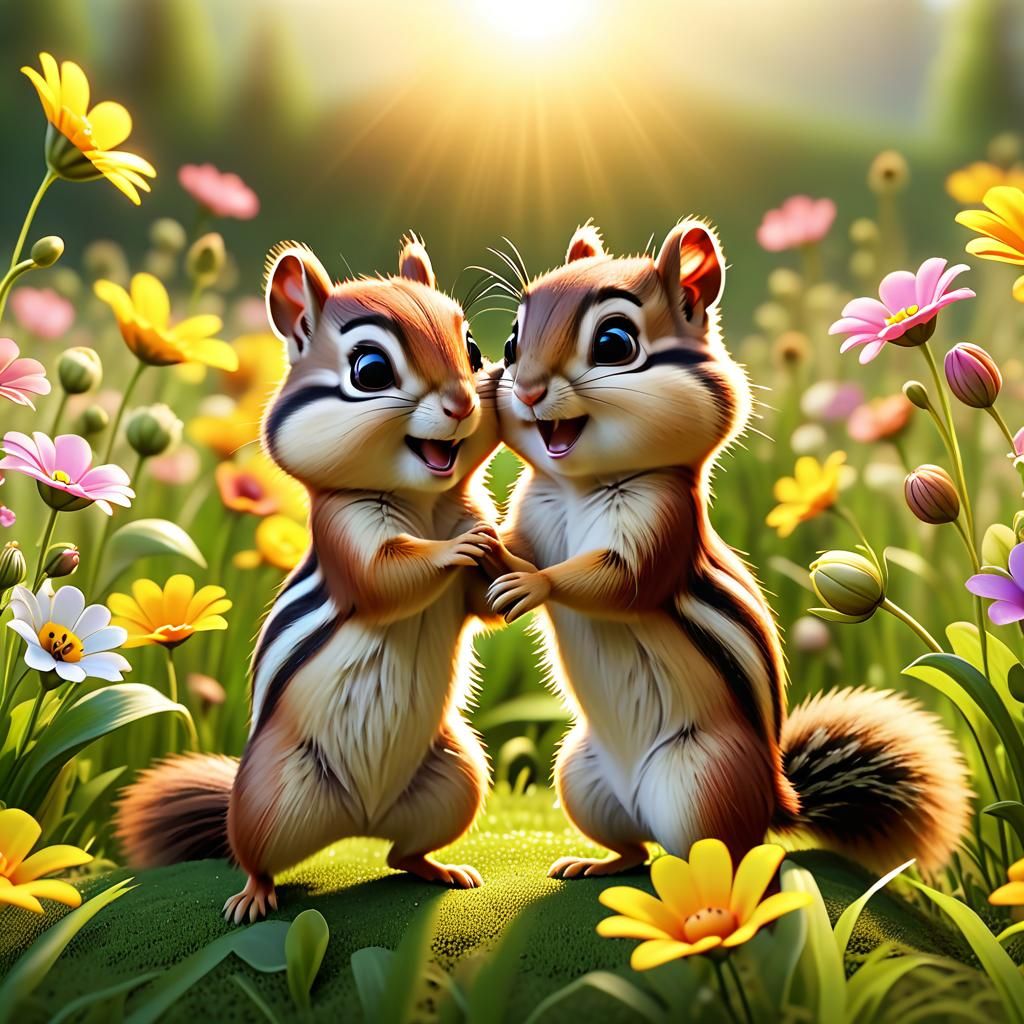 Cute baby chipmunks - AI Generated Artwork - NightCafe Creator