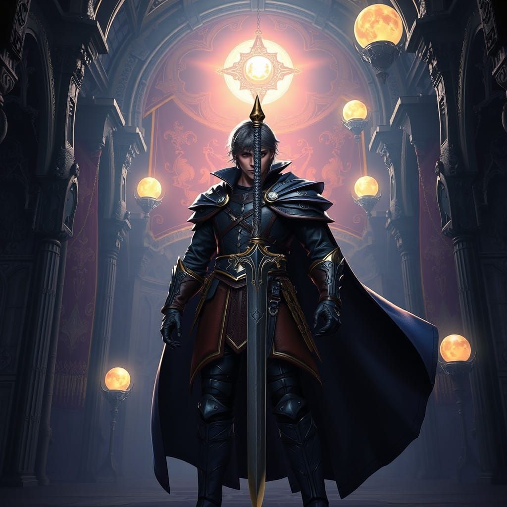 Vampire Hunter - Heroic Vampire Hunter Amidst Gothic Splend...