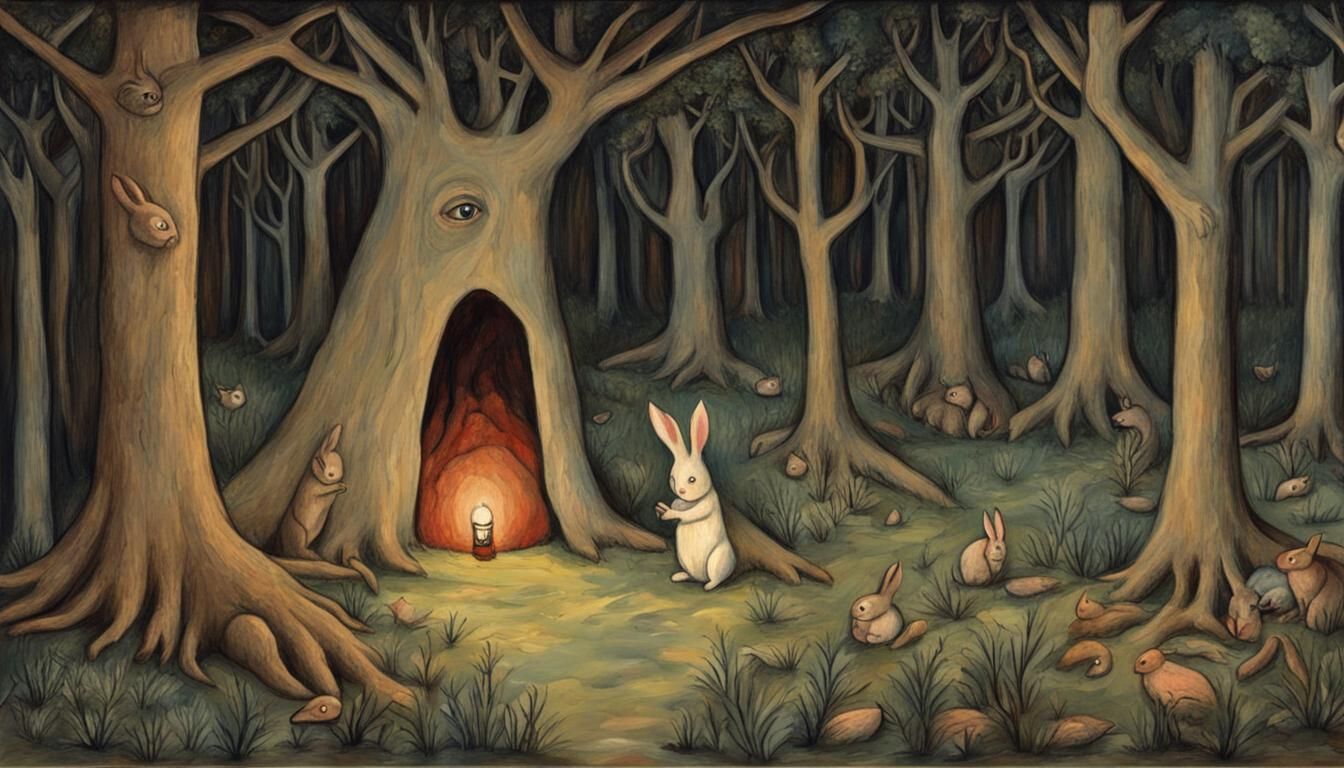Bosch with Bunnies - AI Generated Artwork - NightCafe Creator