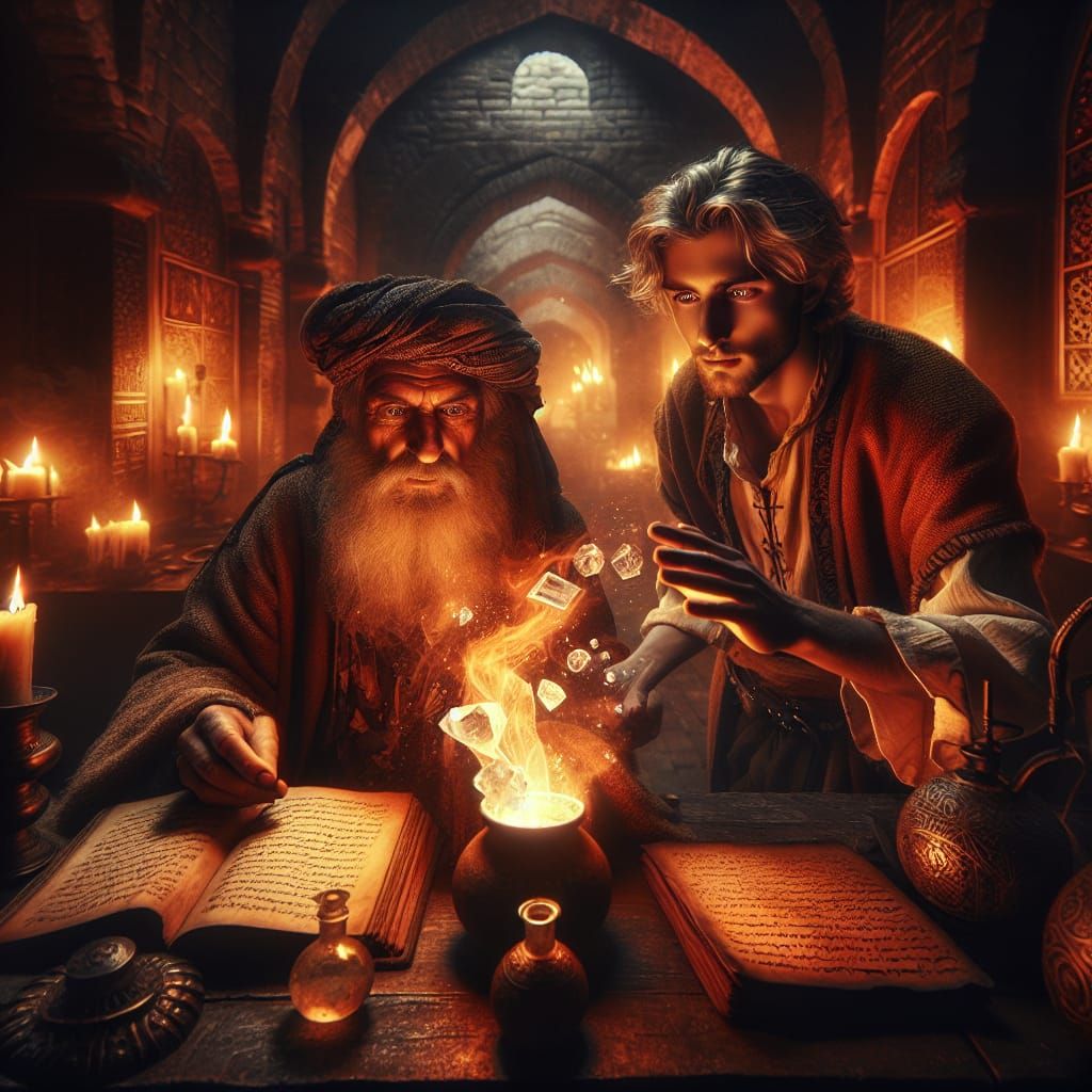 Master and apprentice - AI Generated Artwork - NightCafe Creator