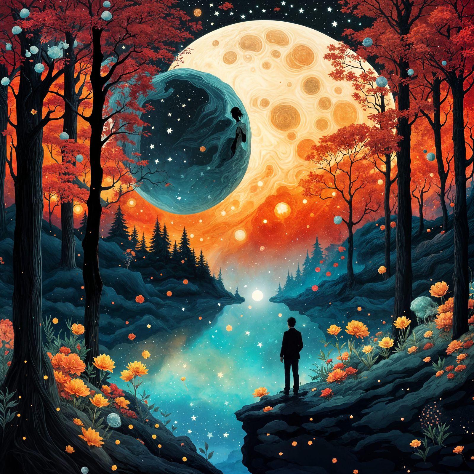 "I'm Drowning in your waterfall tears, macabre, made of stars on a ...