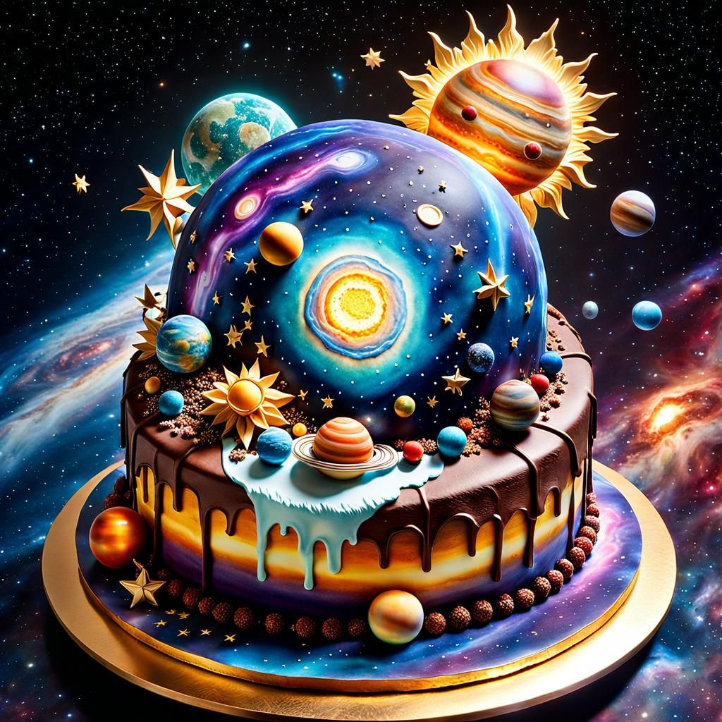 Galactic Cake - AI Generated Artwork - NightCafe Creator