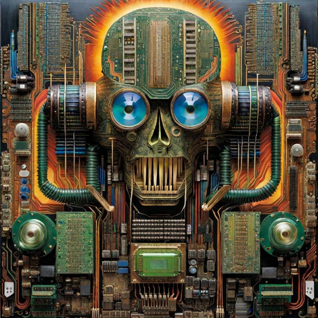 Electronics depot monster - AI Generated Artwork - NightCafe Creator