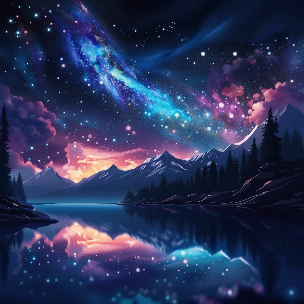 Night Sky - AI Generated Artwork - NightCafe Creator
