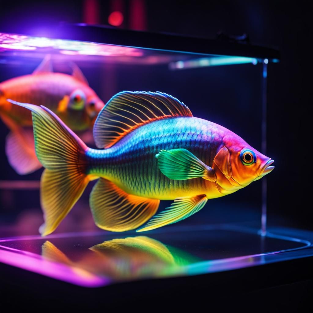 Holographic Fish - AI Generated Artwork - NightCafe Creator