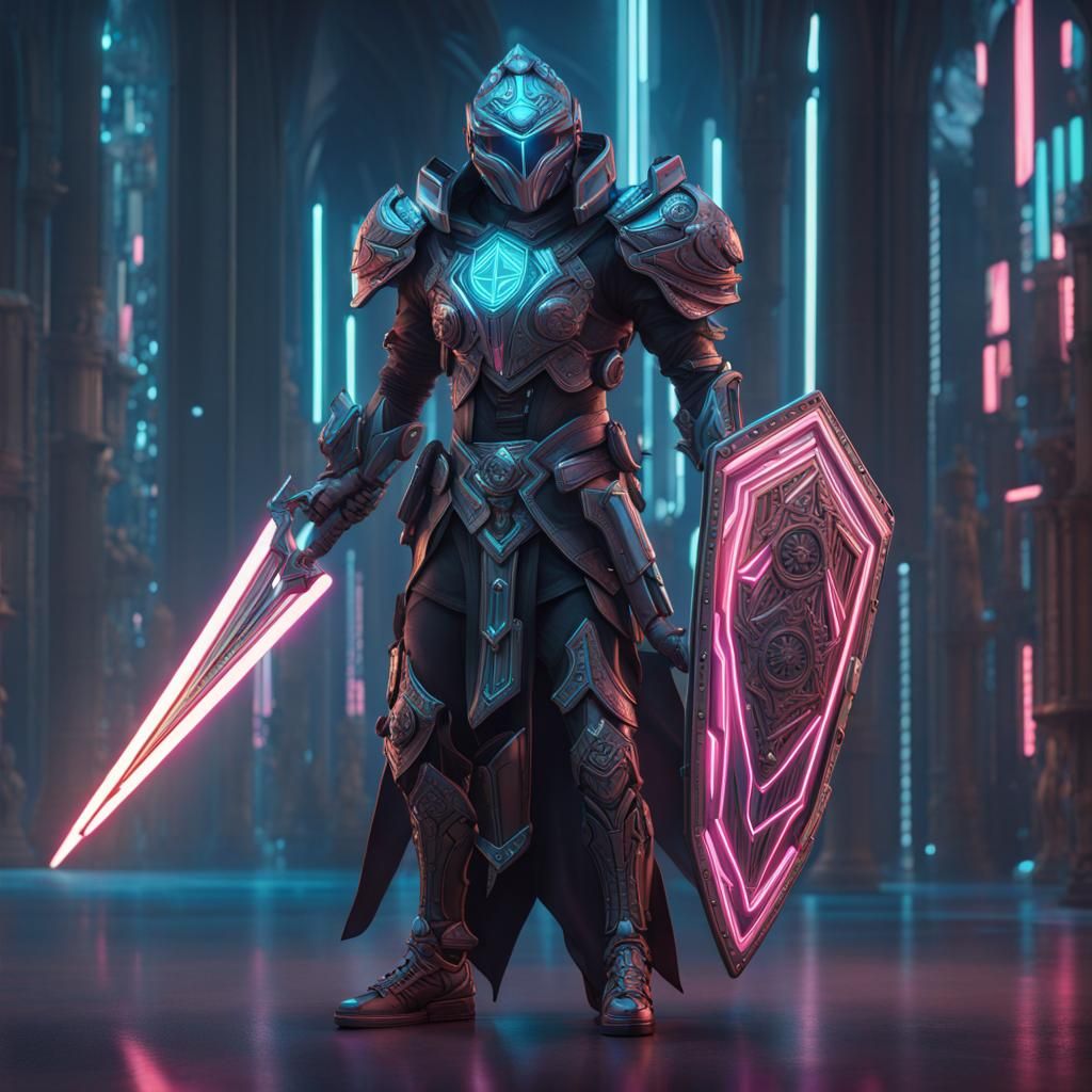 laser knight - AI Generated Artwork - NightCafe Creator