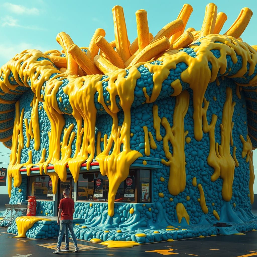 Moldy French Fries Restaurant in Vibrant, Surreal ... - AI Art