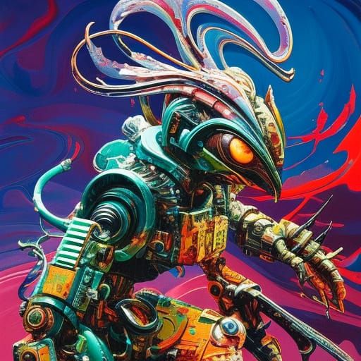 Alien Cyborg - AI Generated Artwork - NightCafe Creator