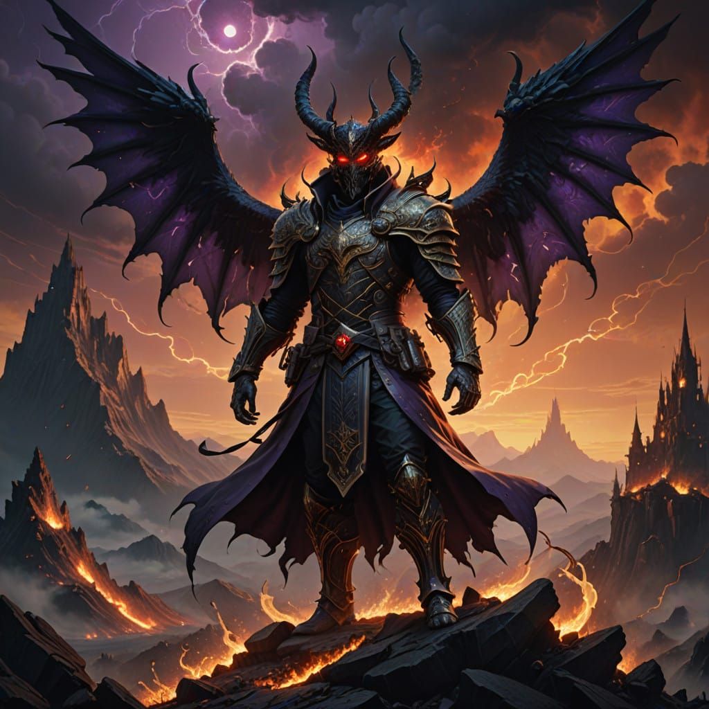 Majestic Prince of Hell Lucifer, Exuding Pride and... - AI Art