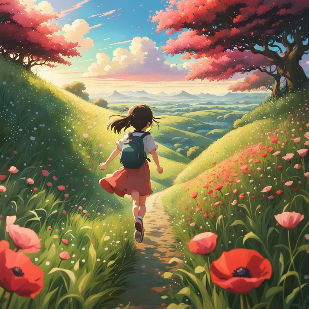 Running Poppy - AI Generated Artwork - NightCafe Creator