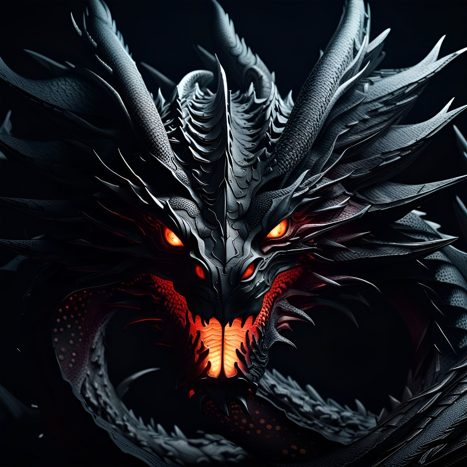 Ashen Dragon - AI Generated Artwork - NightCafe Creator