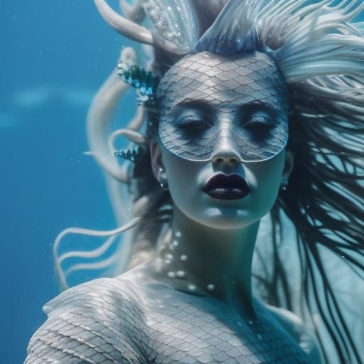 Deep sea siren - Beautiful Deep Sea Mermaid Portrait: A Fan...