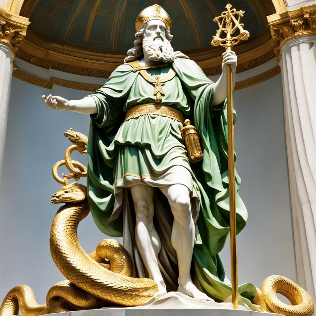 Saint Patrick Statue - AI Generated Artwork - NightCafe Creator