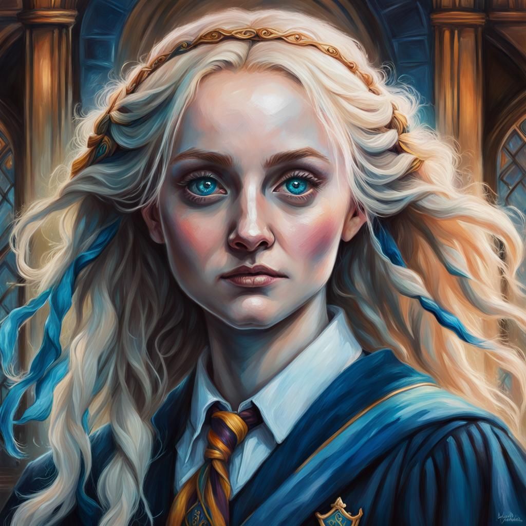 Portrait of Luna Lovegood - AI Generated Artwork - NightCafe Creator