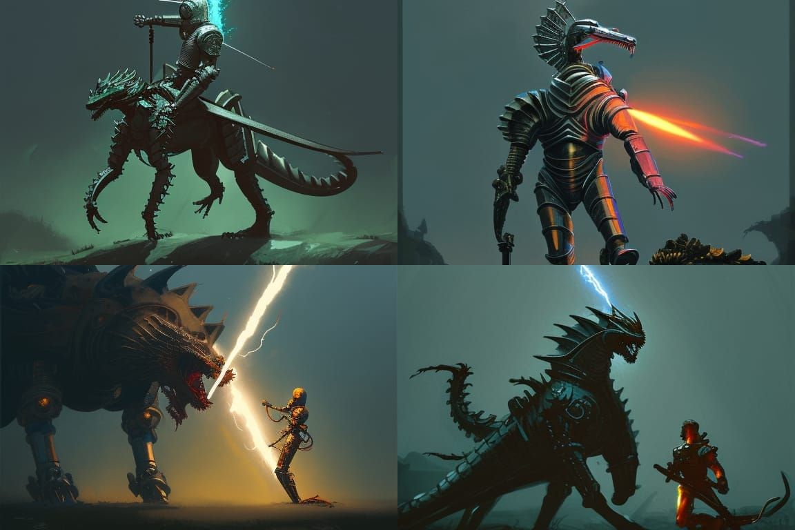 Lightning strikes while St George Slaying the Dragon A detailed ...