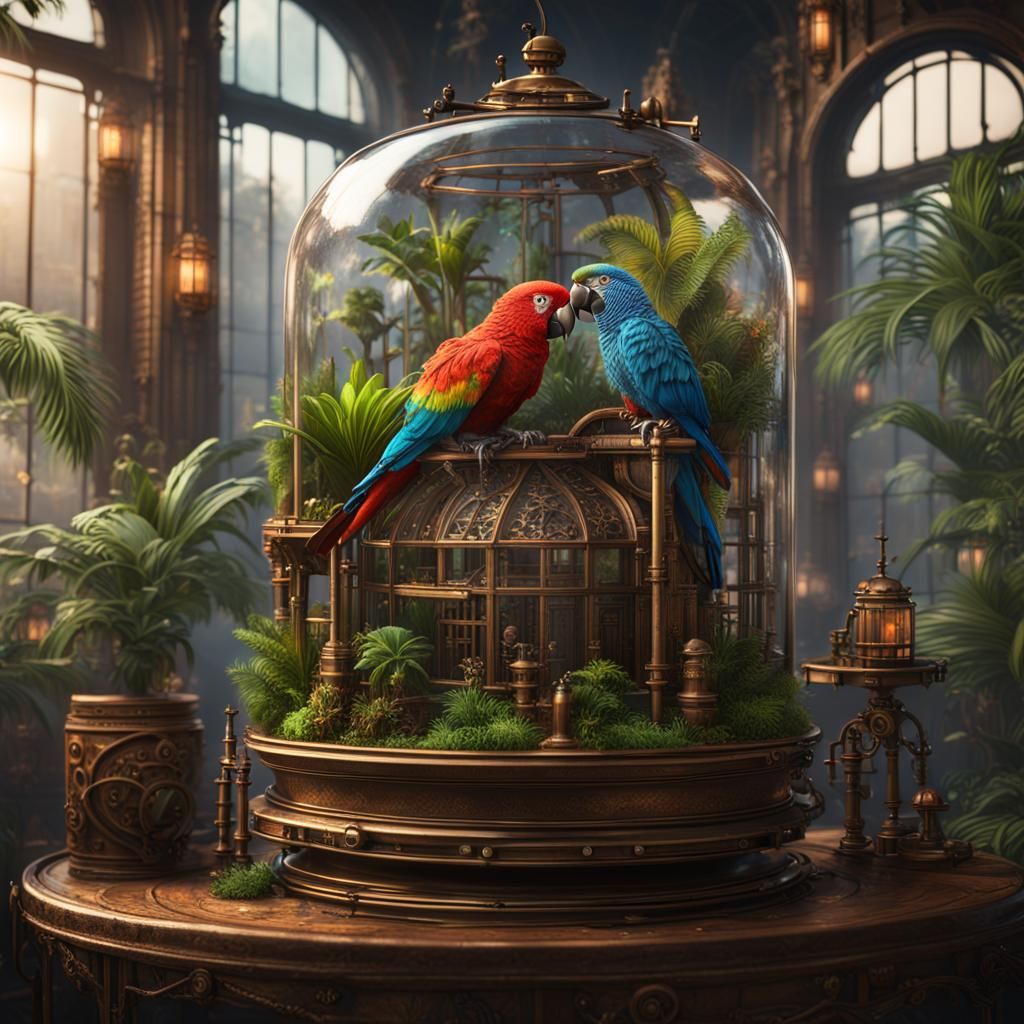 The Steampunk Terrarium - AI Generated Artwork - NightCafe Creator