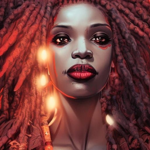 Black woman, voodoo priestess, beautiful, black gothic, jamaica people ...