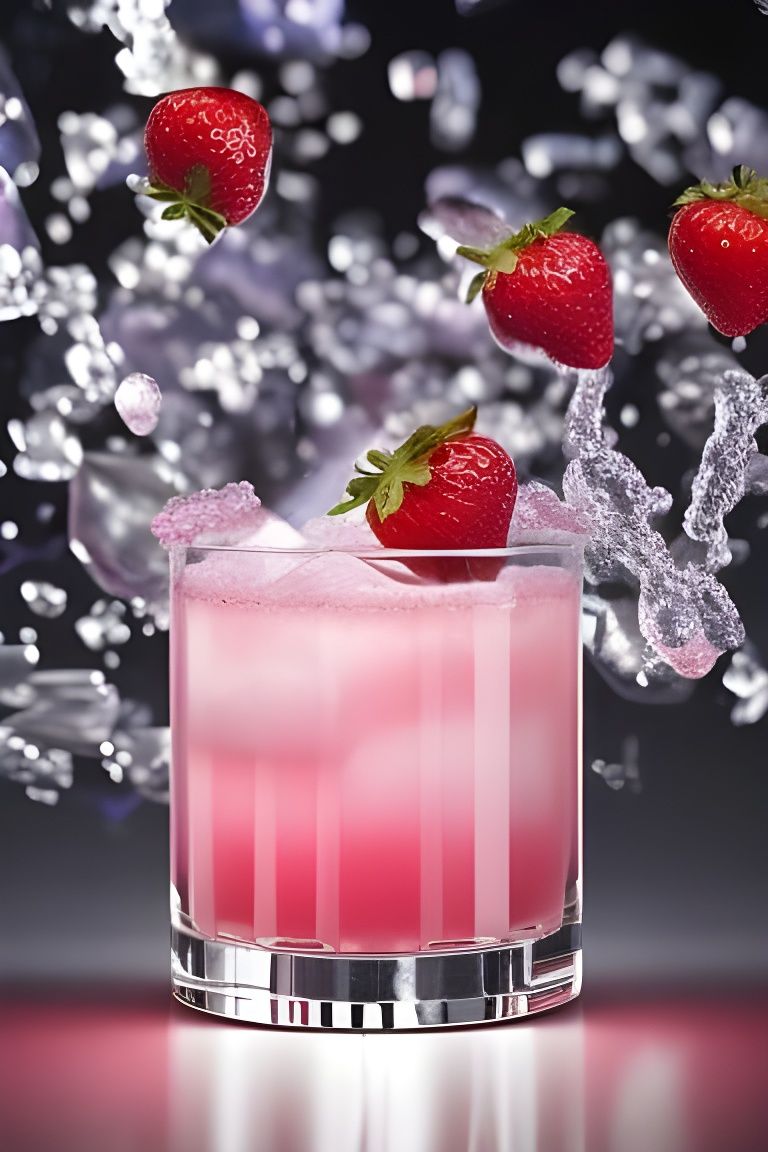 Strawberry fizz explosion - AI Generated Artwork - NightCafe Creator