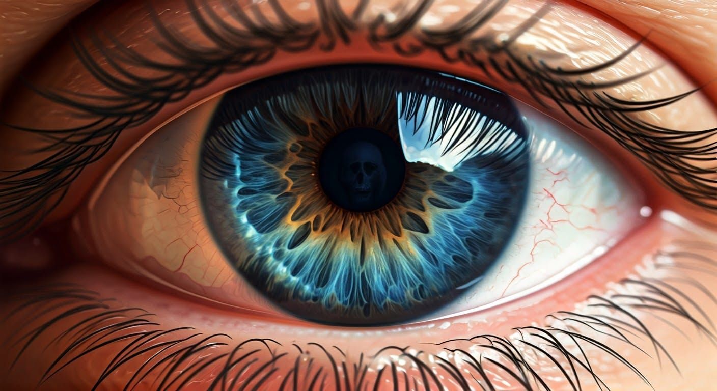 Surreal Eye Portrait with Dark Symbolism in a Dram... - AI Art
