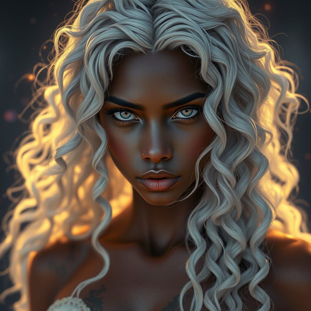 Ethereal Goddess in Dark Fantasy Realism - AI Art