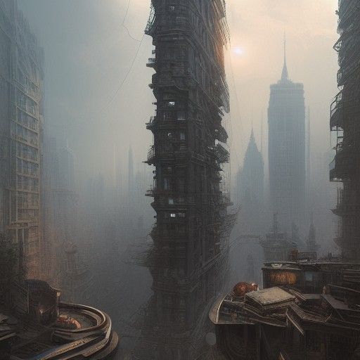 Decopunk City - AI Generated Artwork - NightCafe Creator