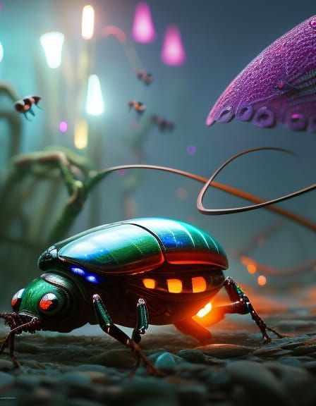 Led Beetle - AI Generated Artwork - NightCafe Creator
