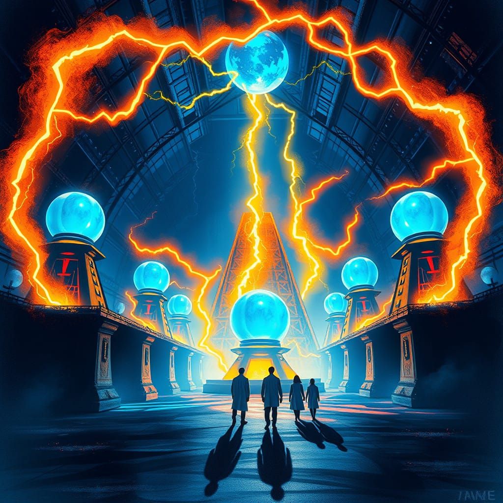 Scientists in an electrical lab - Scientists in an electrica...