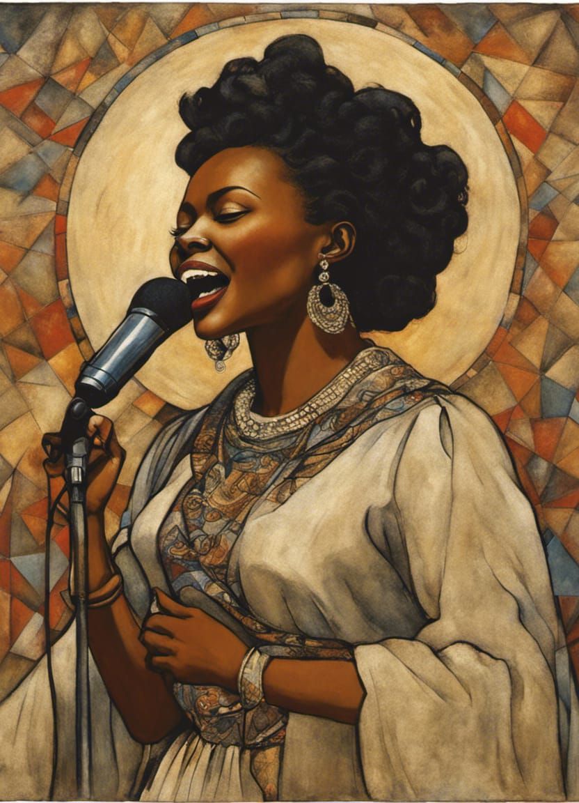 African Gospel Singer - AI Generated Artwork - NightCafe Creator