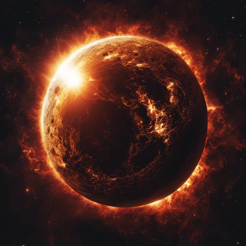 burning moon - AI Generated Artwork - NightCafe Creator