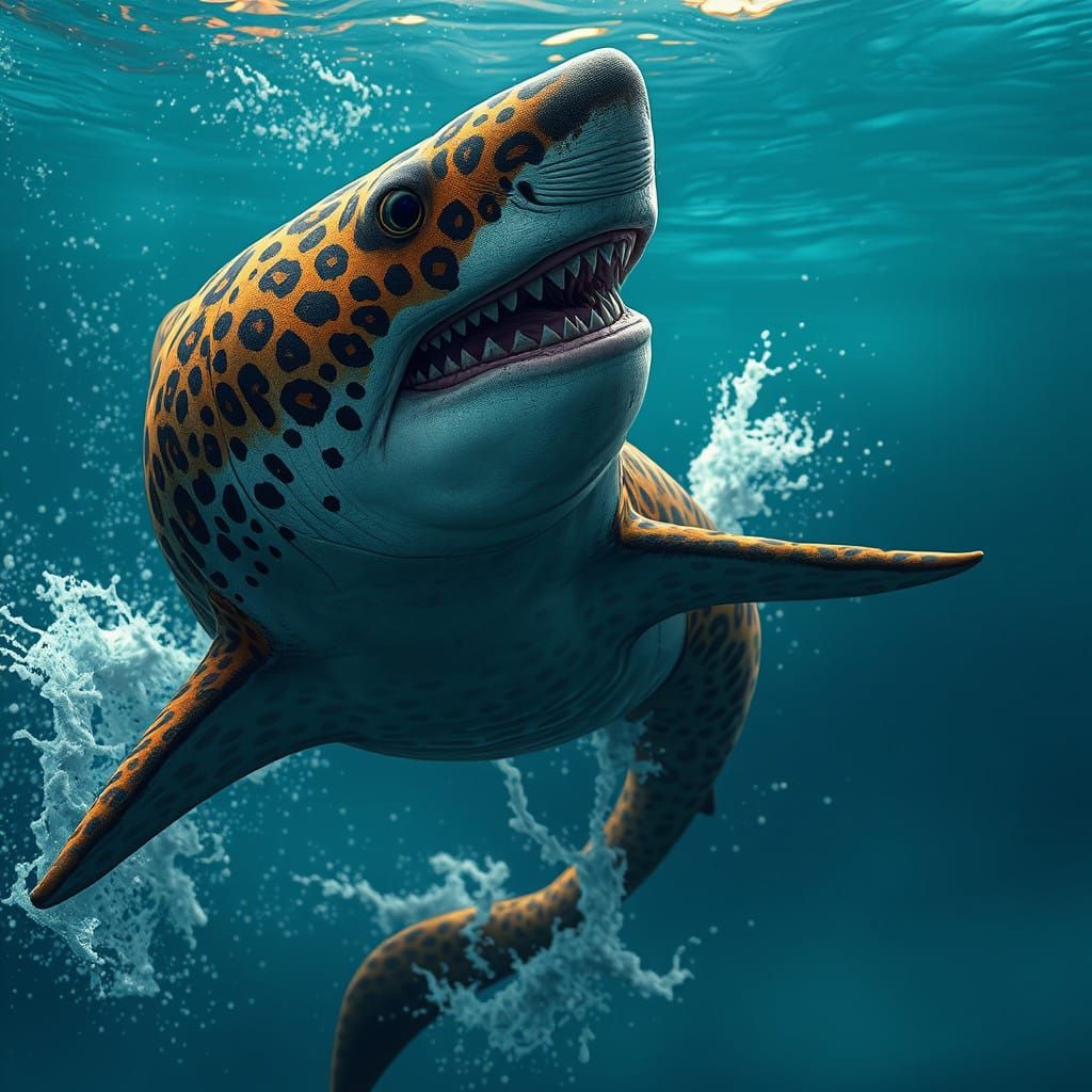 Special shark - Surreal Shark Emerges from Turbulent Waters ...