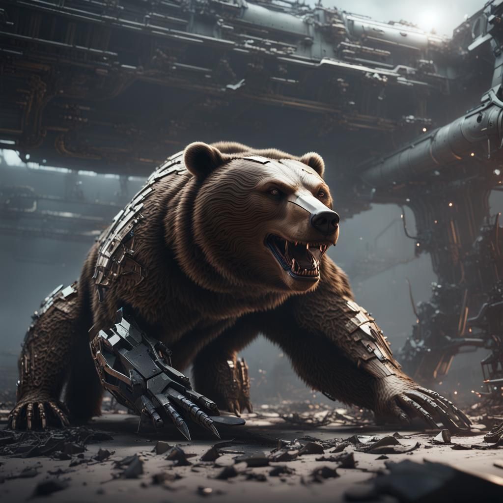 Bionic Bear - AI Generated Artwork - NightCafe Creator