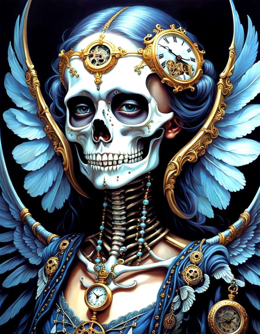 Blue skeleton angel / - Blue skeleton angel
