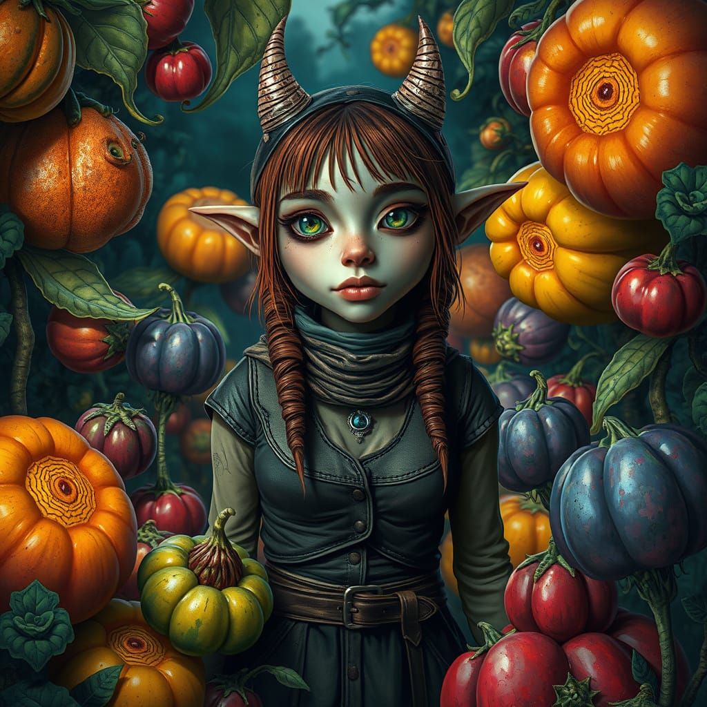 Surreal Goddess of Mutated Harvests in a Dreamlike... - AI Art