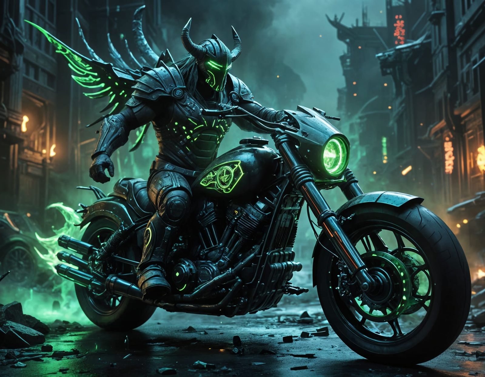 Cyberpunk Valkyrie Viking Warrior - Cyberpunk Viking God of...