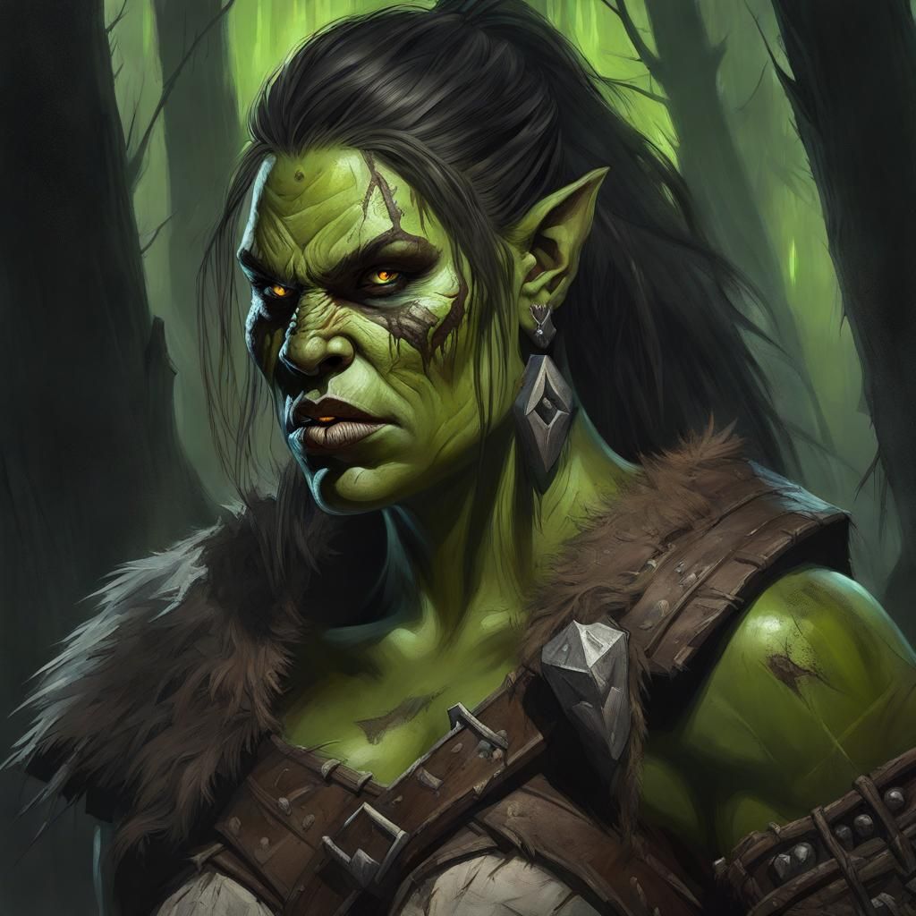 Female orc warrior - AI Generated Artwork - NightCafe Creator