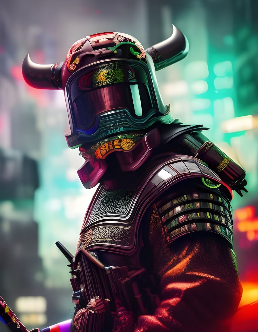 Cyberpunk samurai - AI Generated Artwork - NightCafe Creator