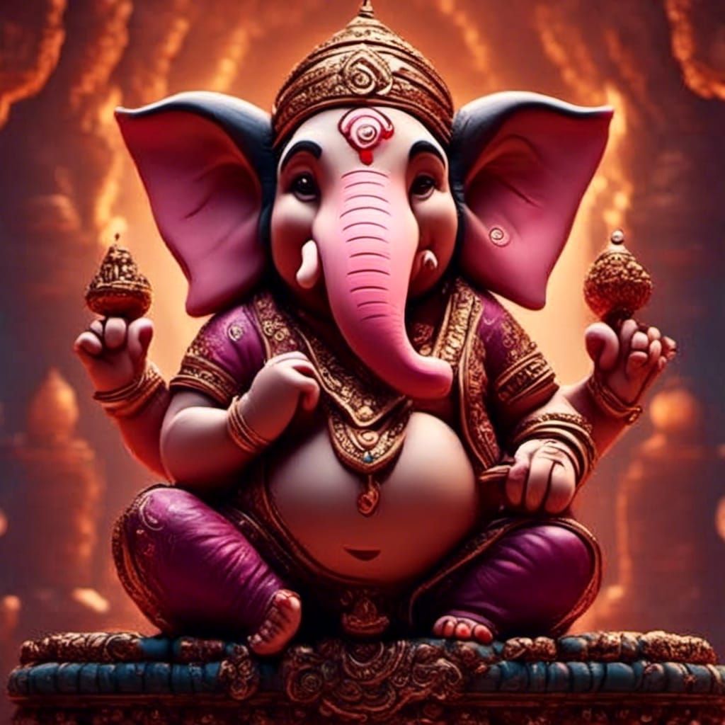 Young Lucky Ganesh - AI Generated Artwork - NightCafe Creator