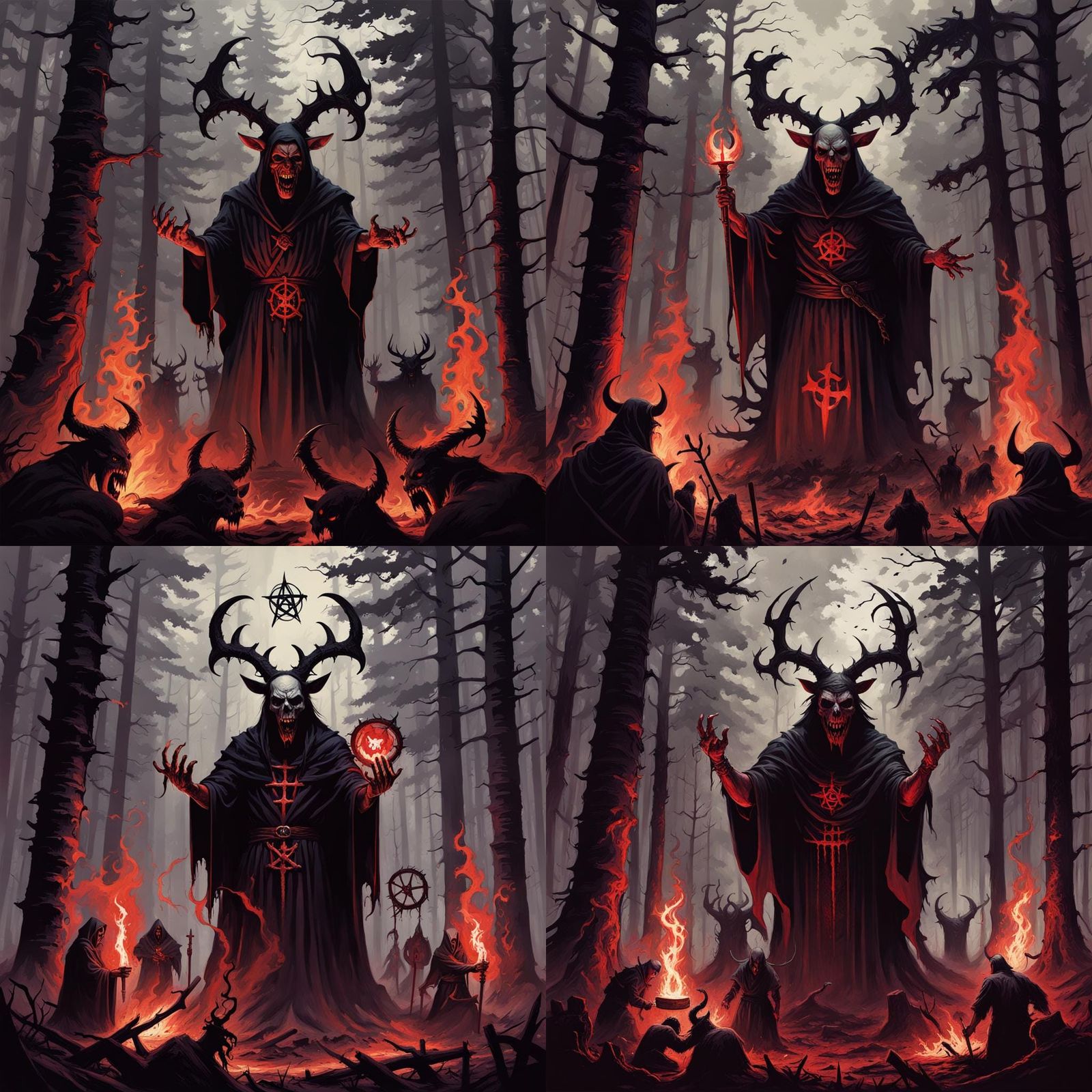 ritual in the forest - AI Generated Artwork - NightCafe Creator