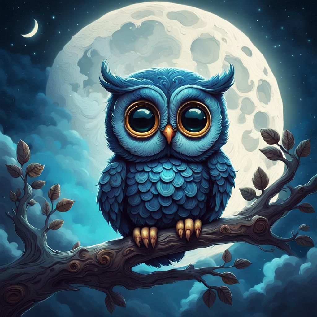 Googly-eyed pygmy owl - AI Generated Artwork - NightCafe Creator
