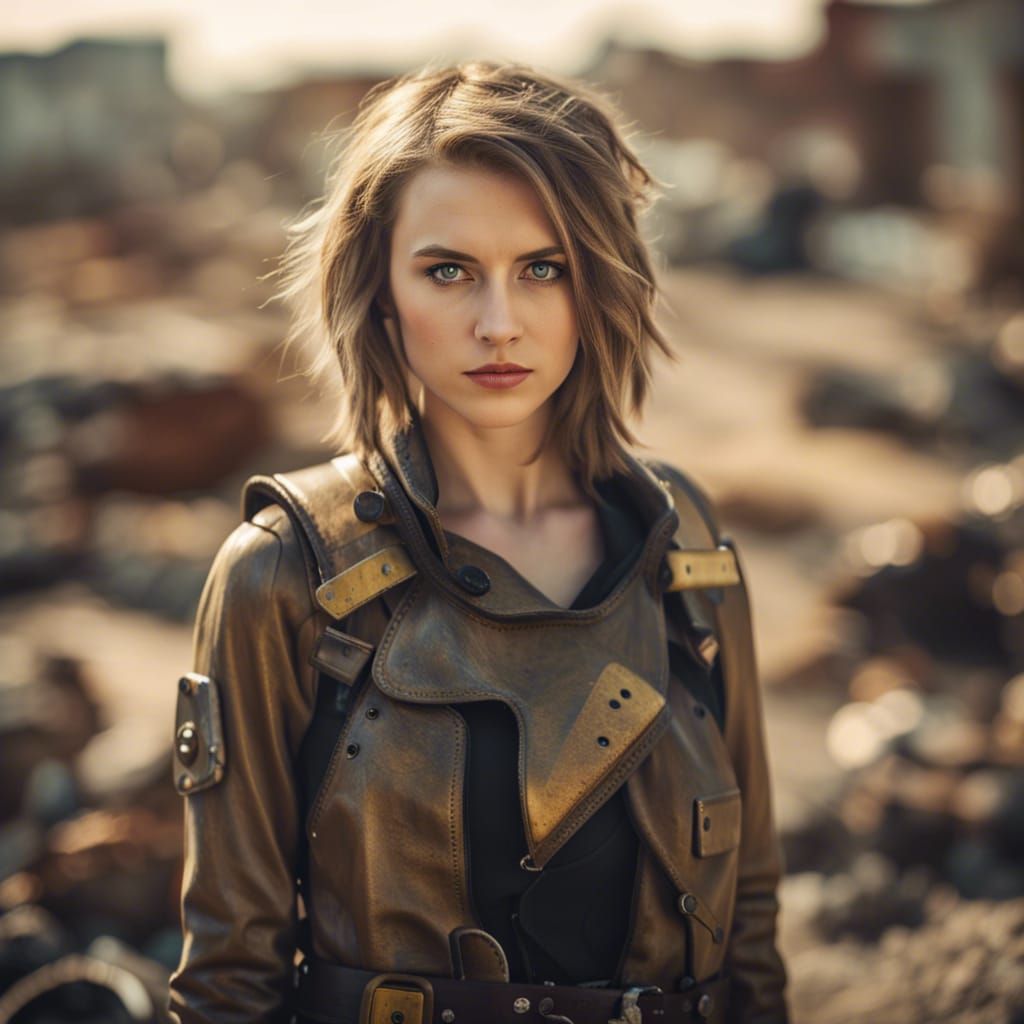 Fallout Girl in the wasteland. - AI Generated Artwork - NightCafe Creator