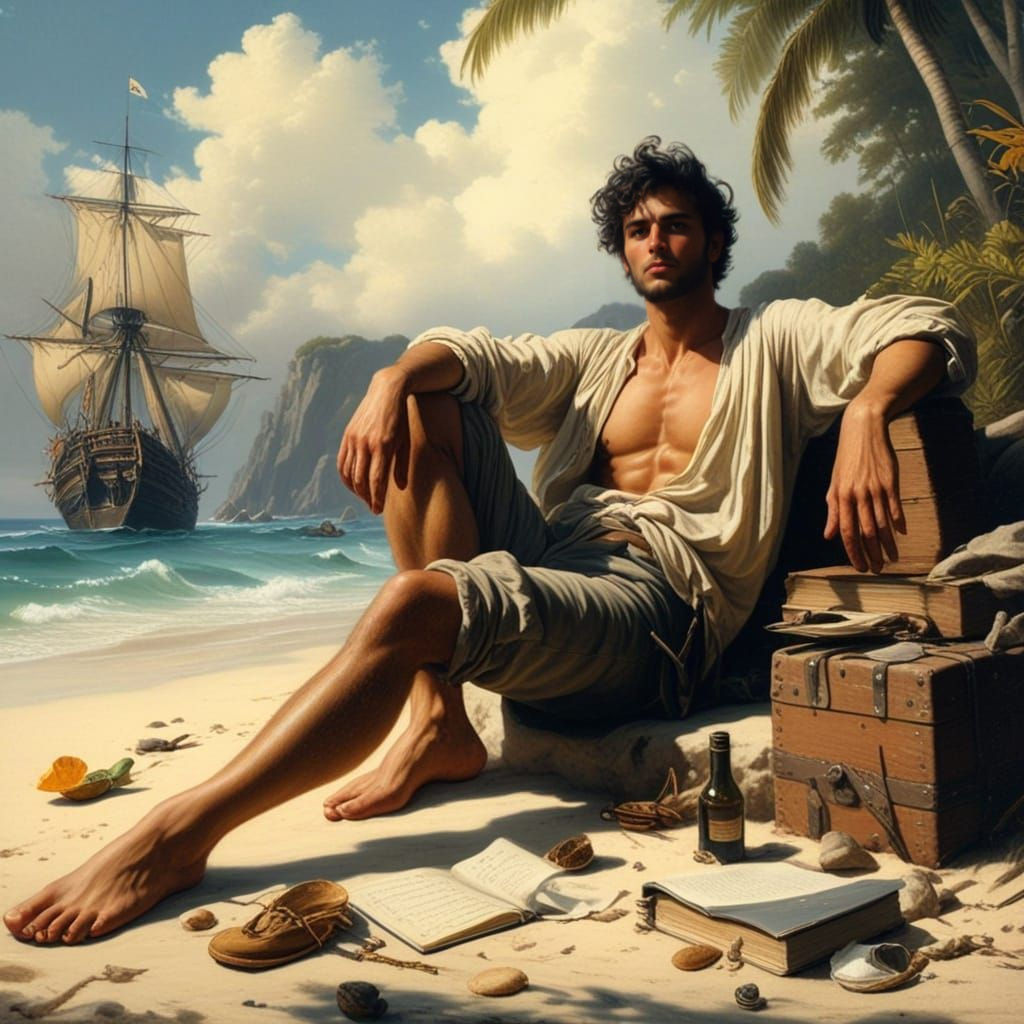 Sailors - Eliduc Forestier - A Noble Savage on a Tropical Is...