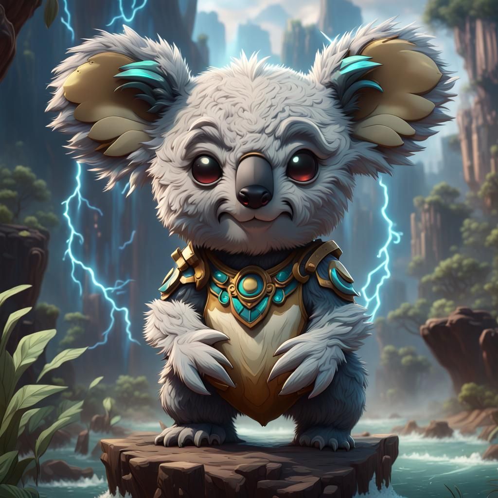 Chibi thunder koala - AI Generated Artwork - NightCafe Creator