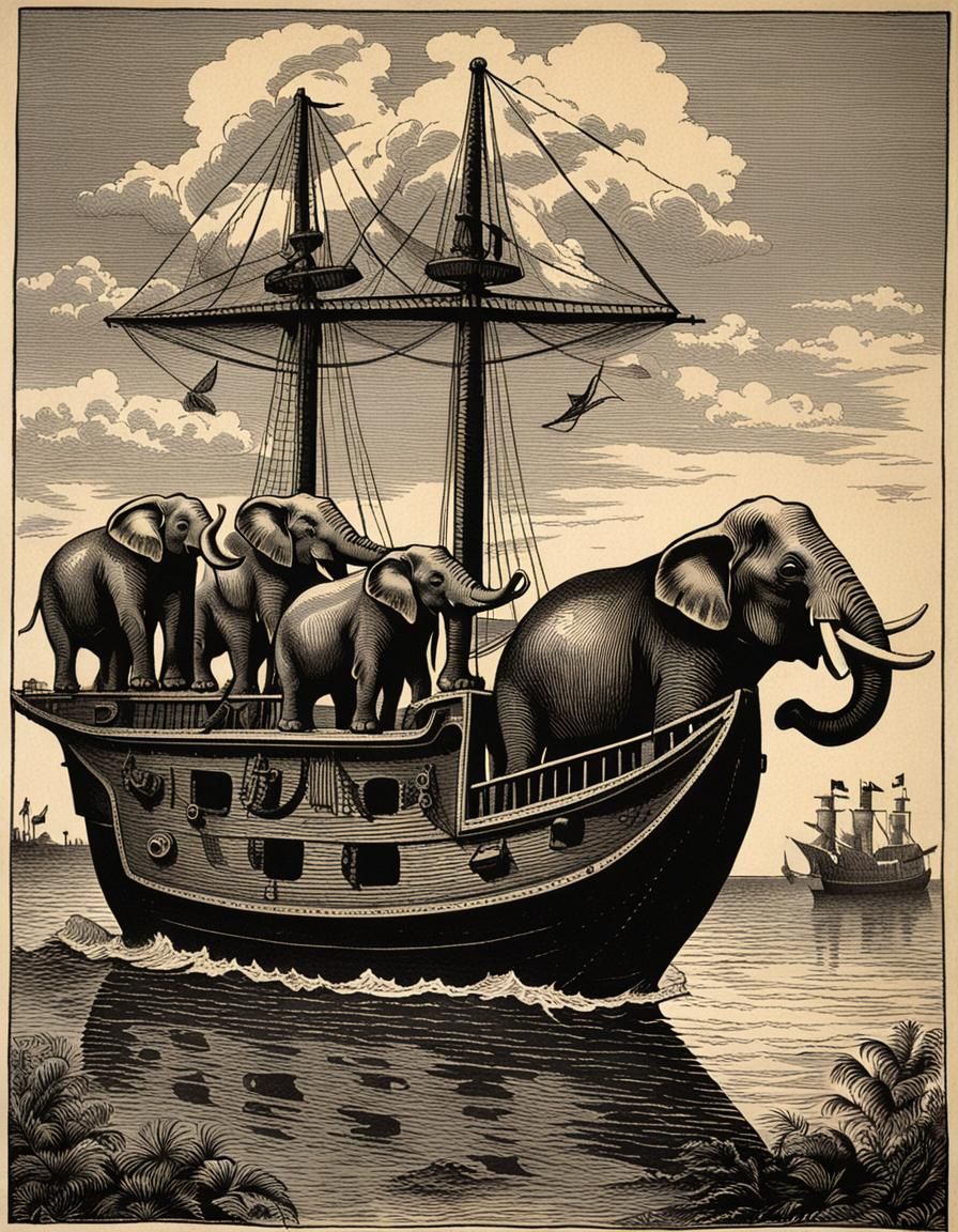 Elephant pirates. - AI Generated Artwork - NightCafe Creator