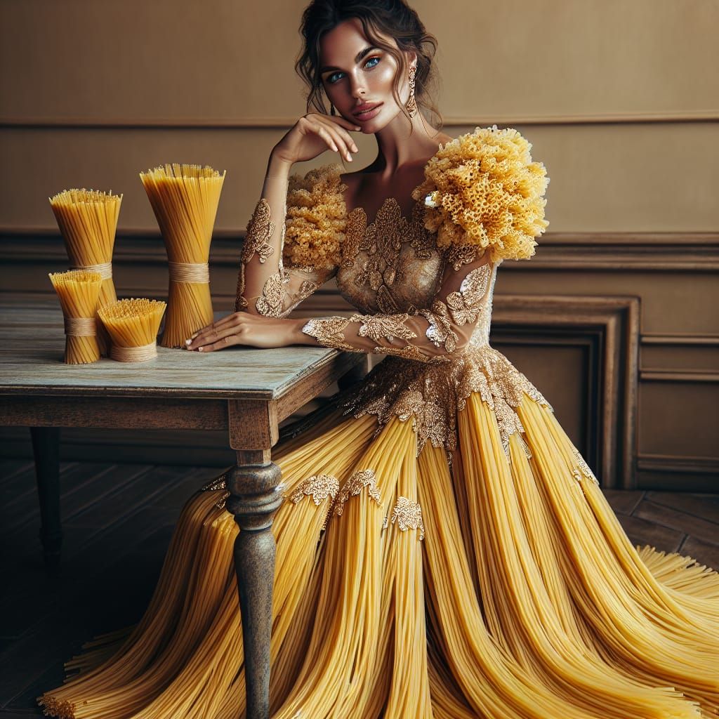 Pasta Dress - AI Generated Artwork - NightCafe Creator