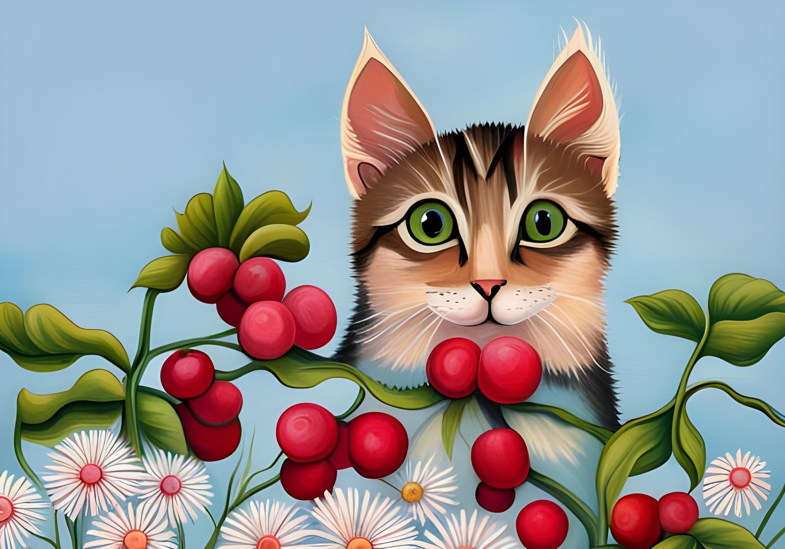 Goofy Berry Cat - AI Generated Artwork - NightCafe Creator