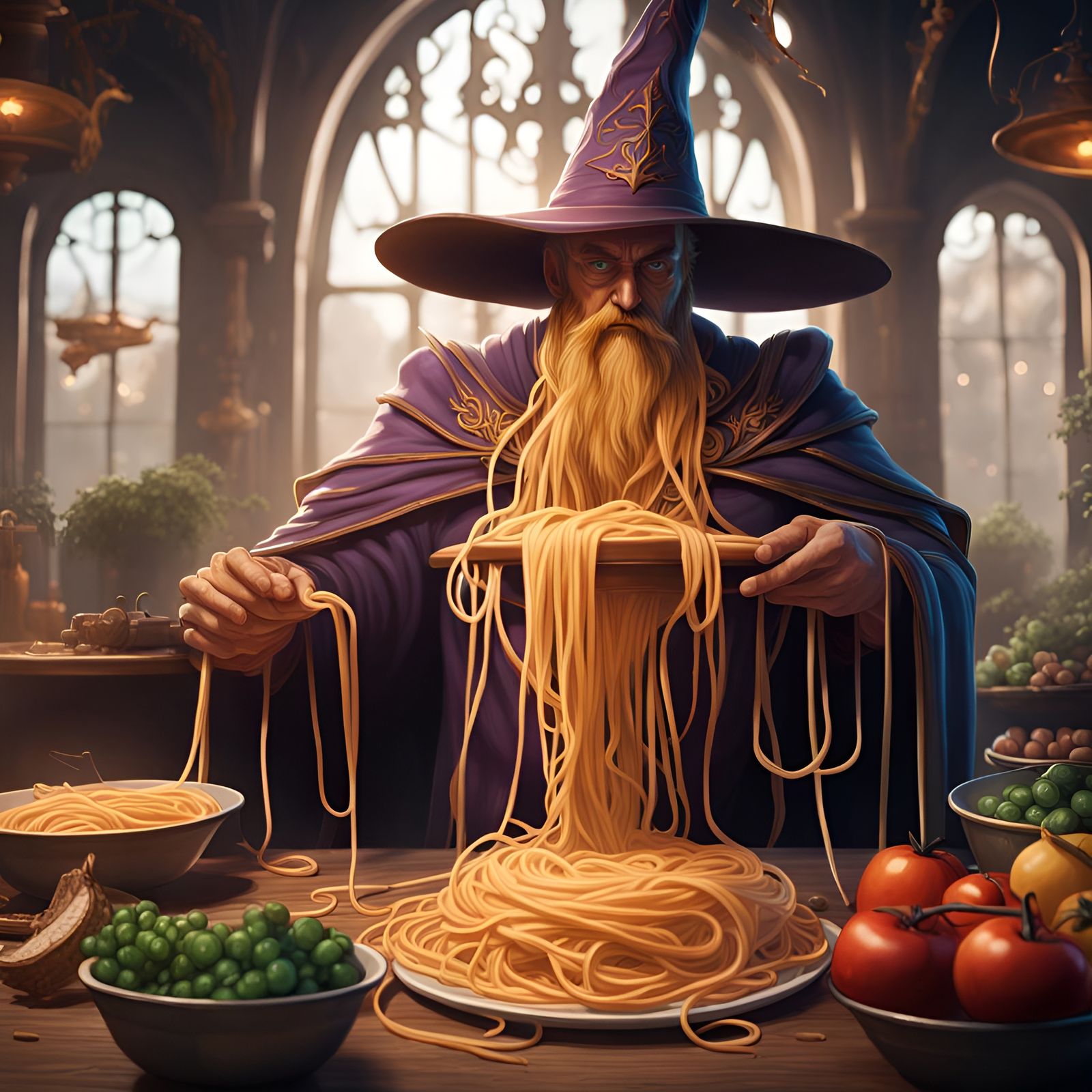 Spaghetti Wizard 🧙‍♂️ - AI Generated Artwork - NightCafe Creator