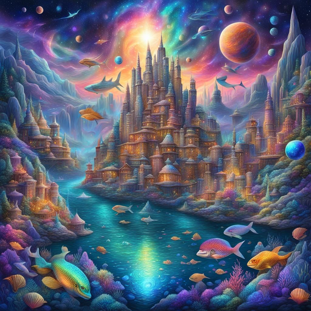 Mermaid city - AI Generated Artwork - NightCafe Creator