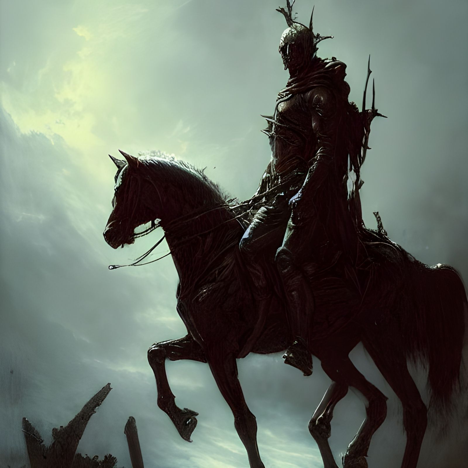 Raised paladin and his steed - AI Generated Artwork - NightCafe Creator